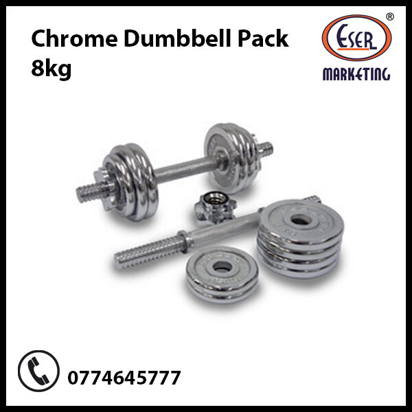Chrome Dumbbell Pack – 8kg - Big Bosa